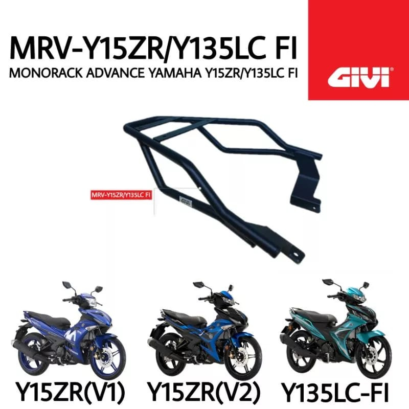 Givi Rack MRV Yamaha Y15ZR V1 V2 Yamaha LC135 Fi V8 MRV Rack Monorack ... Givi Rack MRV Yamaha Y15ZR V1 V2 Yamaha LC135 Fi V8 MRV Rack Monorack ...