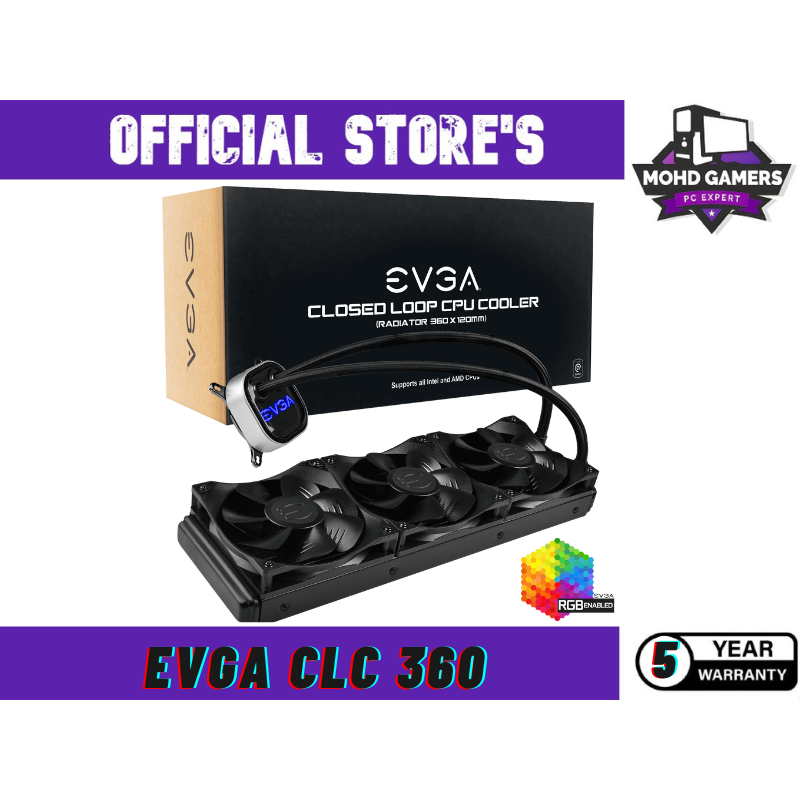 Evga CLC 360 74.82 CFM Liquid CPU Cooler | Shopee Thailand