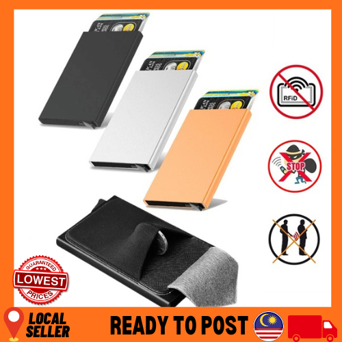 Anti-theft ID Card Holder with RFID Protection Kad Wallet Tempat Simpan ...