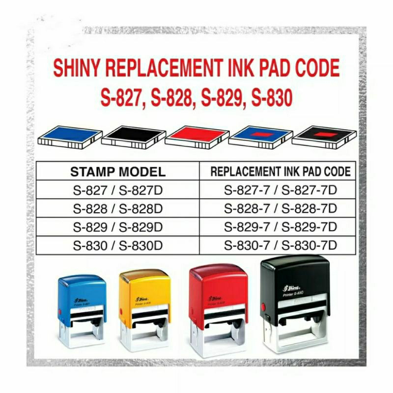 เปลี่ยนหมึก Pad สําหรับ SHINY S827/S828/S829/S830/S524/S523/S312 Pad ...