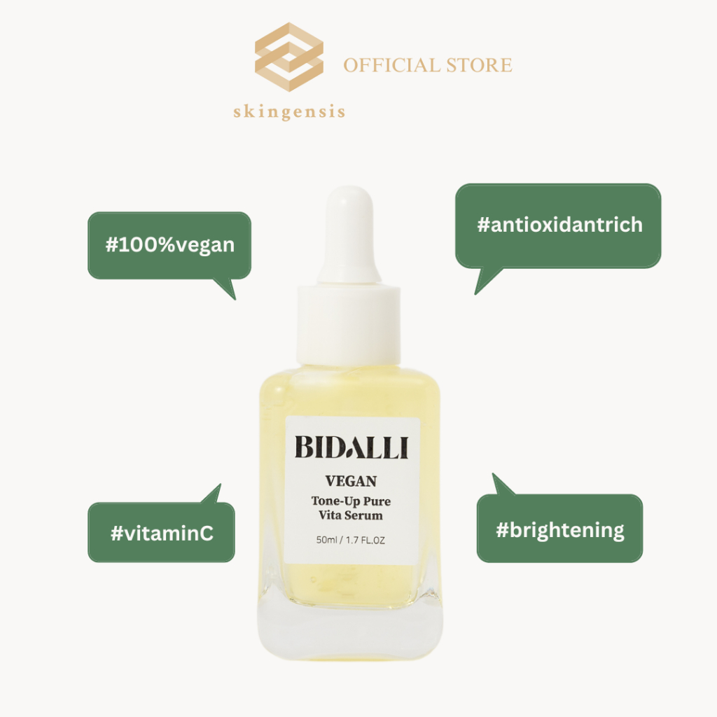 Bidalli VEGAN TONE-UP PURE VITA SERUM วิตามินซี ไวท์เทนนิ่ง อันทิโอออกไซด์ เซรั่มต่อต้านริ้วรอย ...