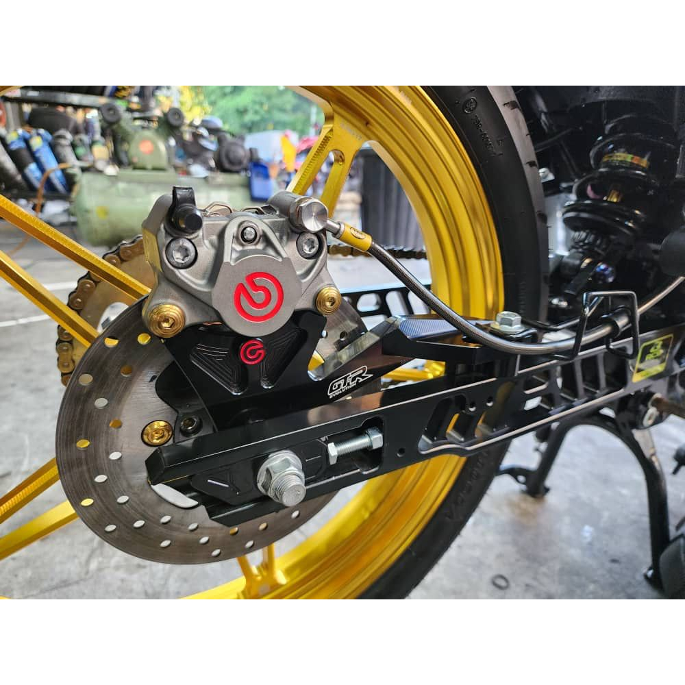 Y15 V1 V2 Y16 ด้านหลัง P34 เบรค Caliper Bracket CNC สีดํา Plug And Play ...