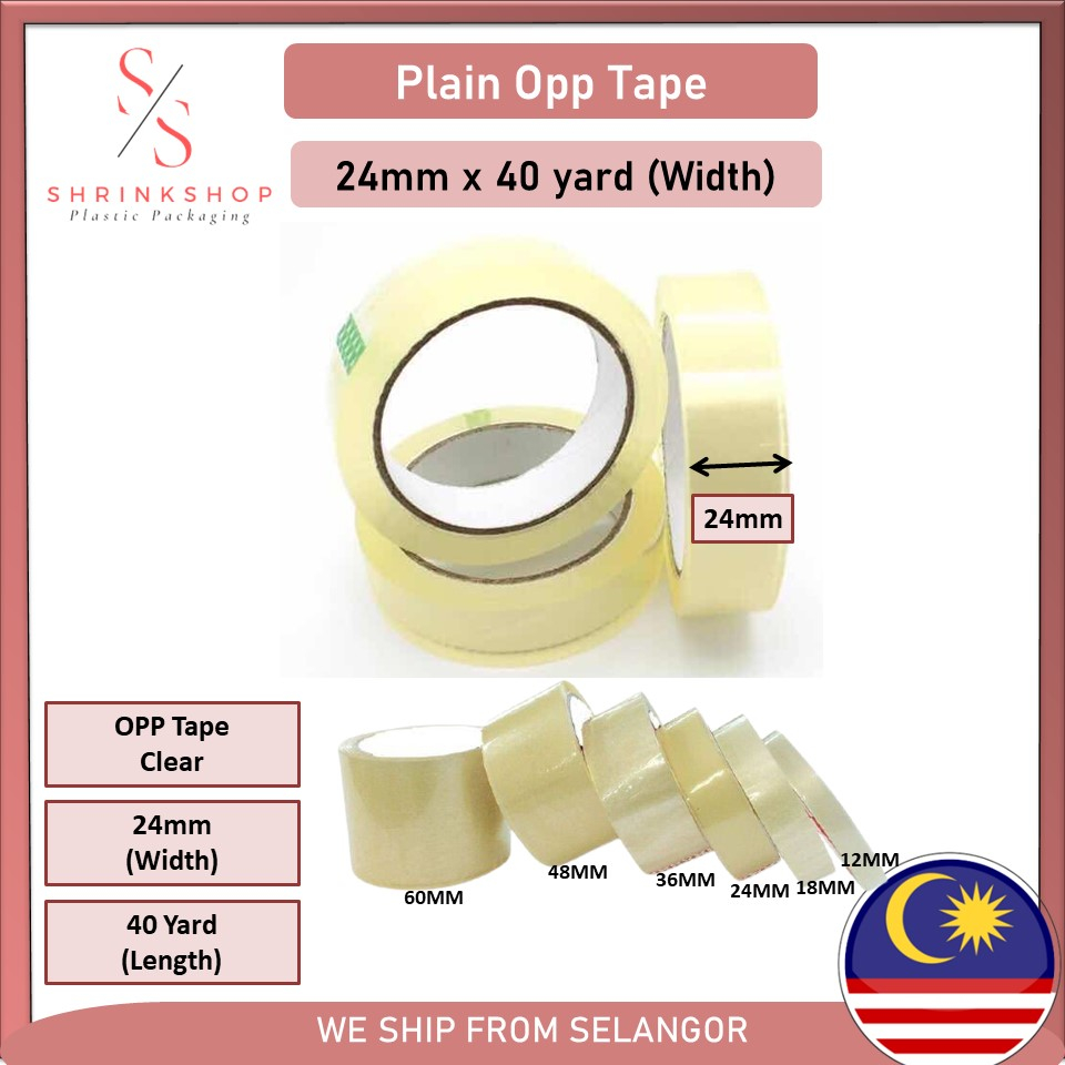 Opp TAPE 24mm x 40yard (ใส/ใส) | Shopee Thailand