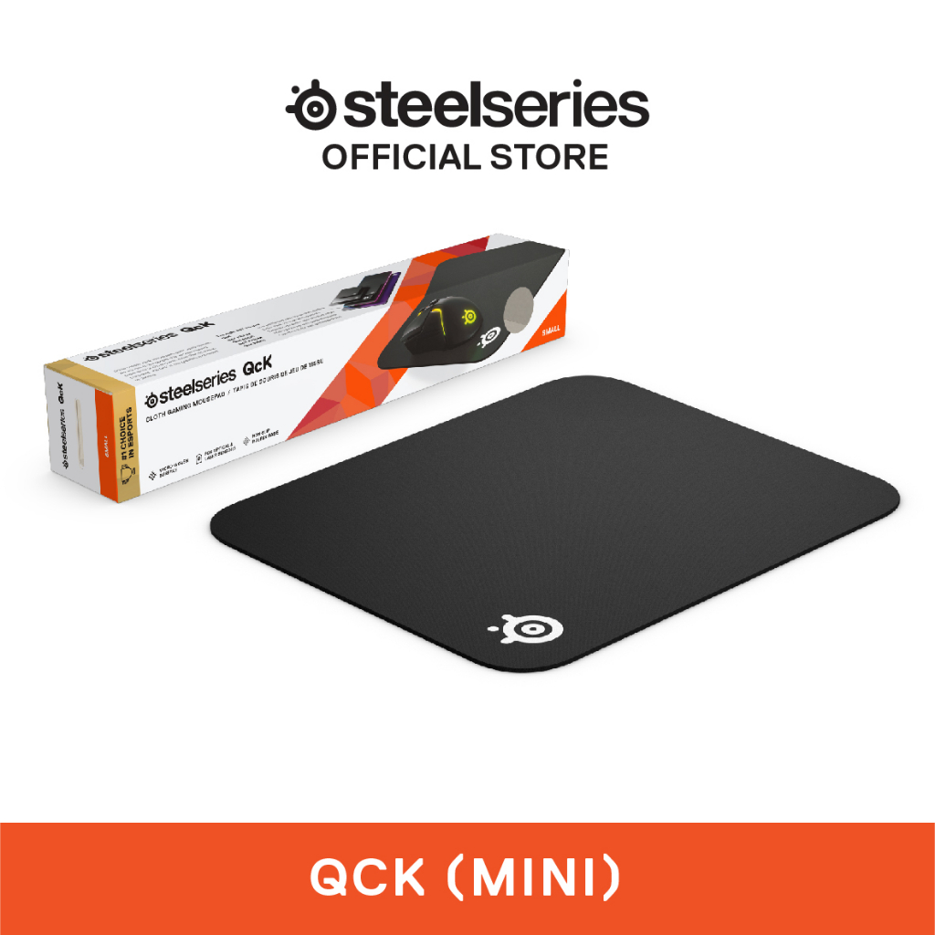 Steelseries QcK Small Gaming Micro-ทอผ้าทนทานและล้างทําความสะอาดได้ Mousepad (250 มม.x 210 มม.x ...