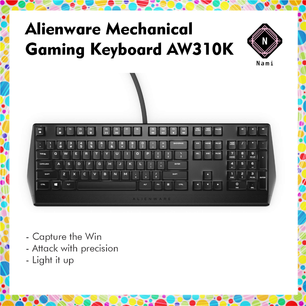 Alienware Mechanical Gaming Keyboard AW310K Cherry MX Red Switches ปุ่ม ...
