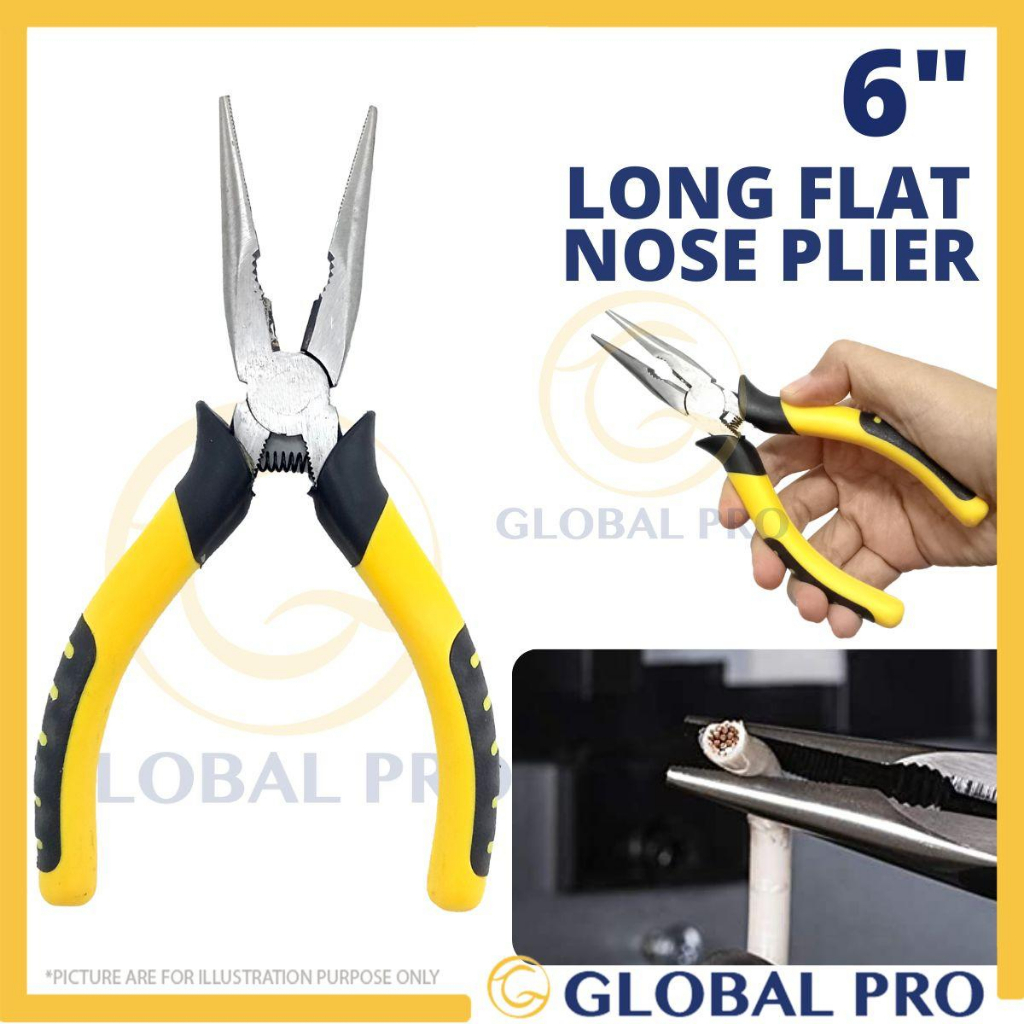 6 160 มม.ยาวคีมจมูกแบนคีมตัดลวด Pemobetong Gunting Kable เข็มคีมจมูก ...