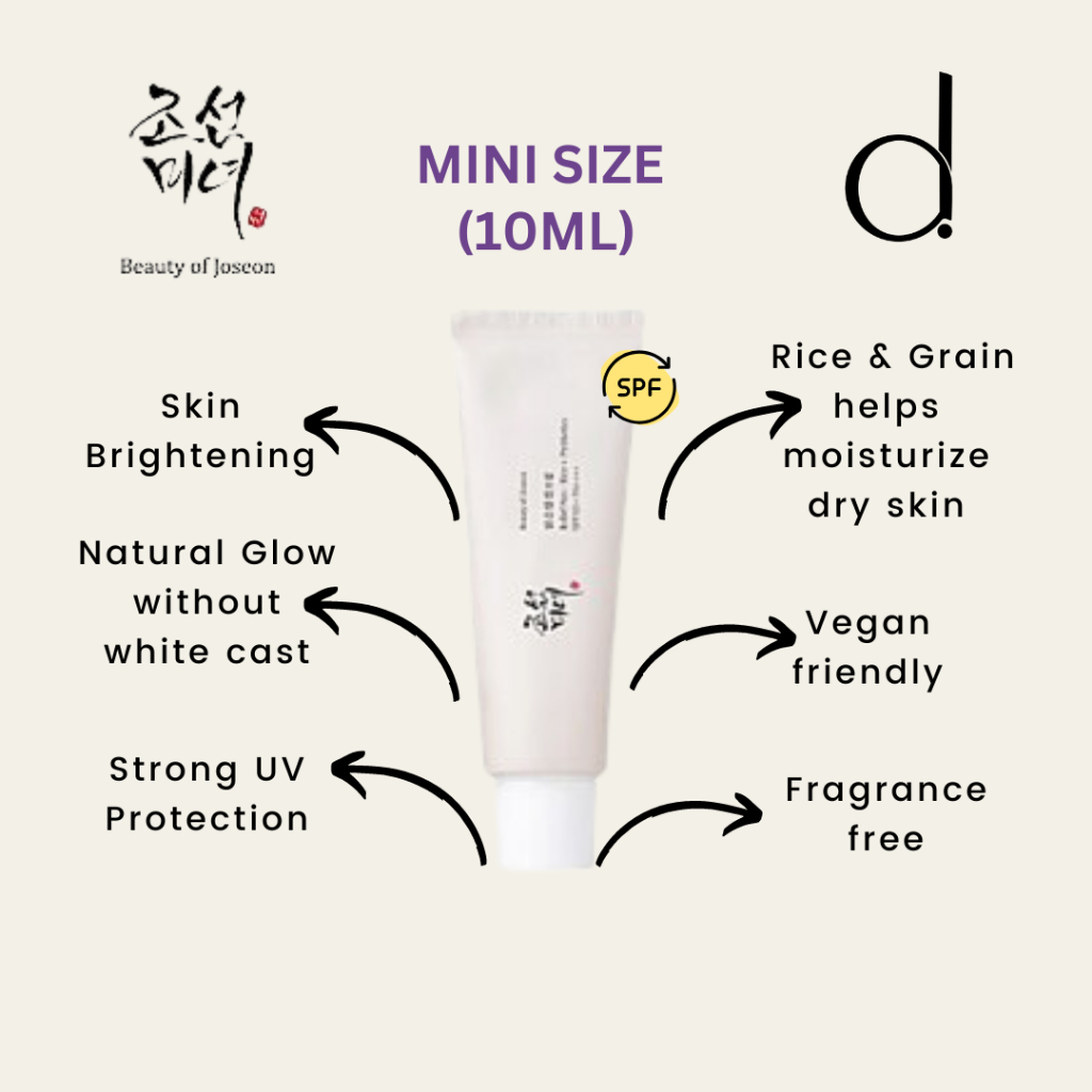 [MINI Size] Beauty of Joseon Sunscreen Relief Sun : Rice + Probiotics ...