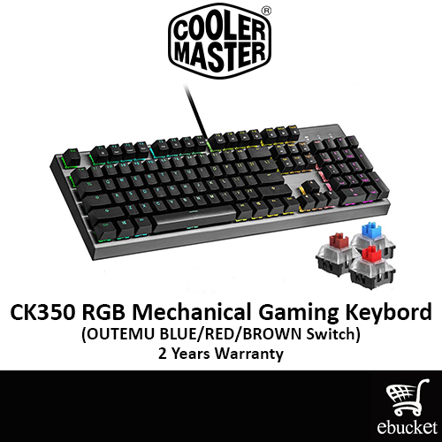 Cooler Master CK350 CK-350 RGB คีย์บอร์ดเกมมิ่ง (สวิตช์Outemu BLUE/RED ...