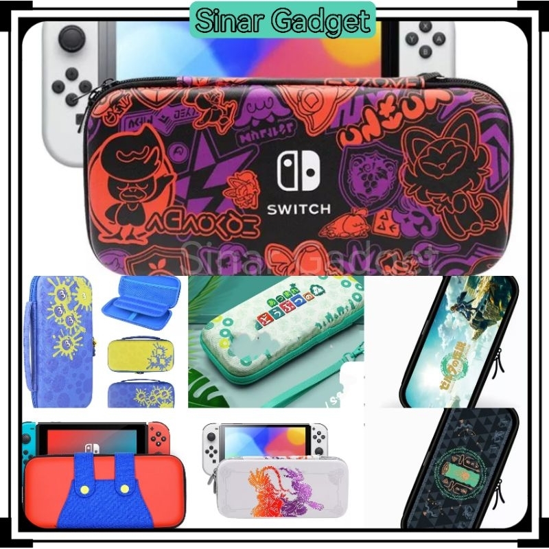 Nintendo Switch Oled Case Splatoon 3 Zelda Pokemon scarlet และ Violet Mario NS Eva Hard Casing ...