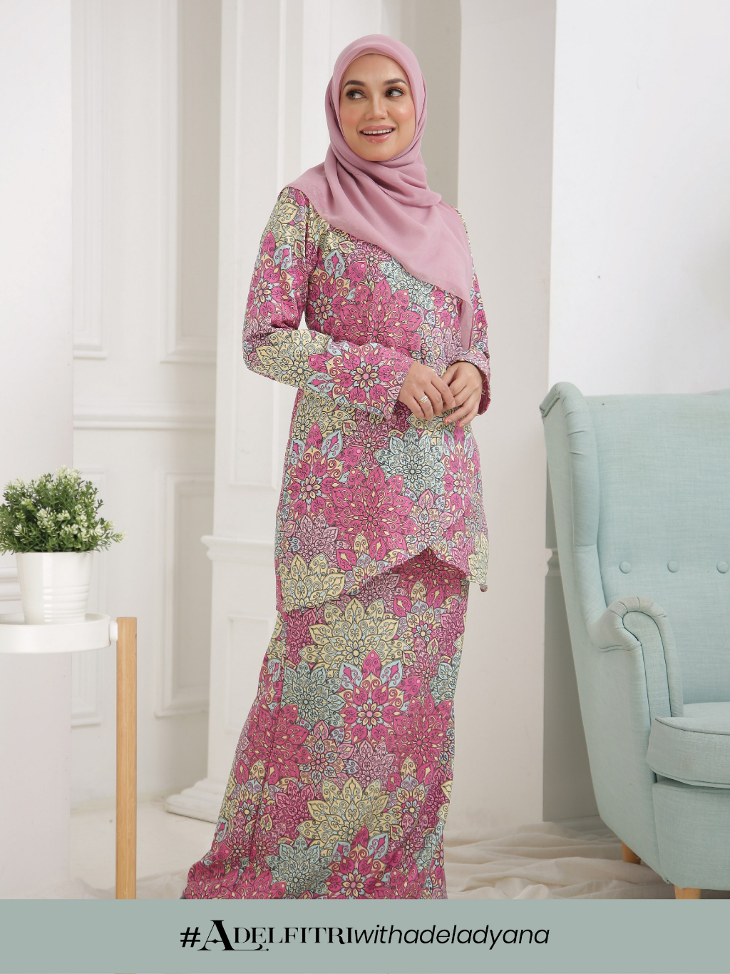 Isla Baju Kurung พิมพ์รูปแบบ Exclusive Moden Premium Muslimah แฟชั่นโดย Adel Hari Raya 2024 ...