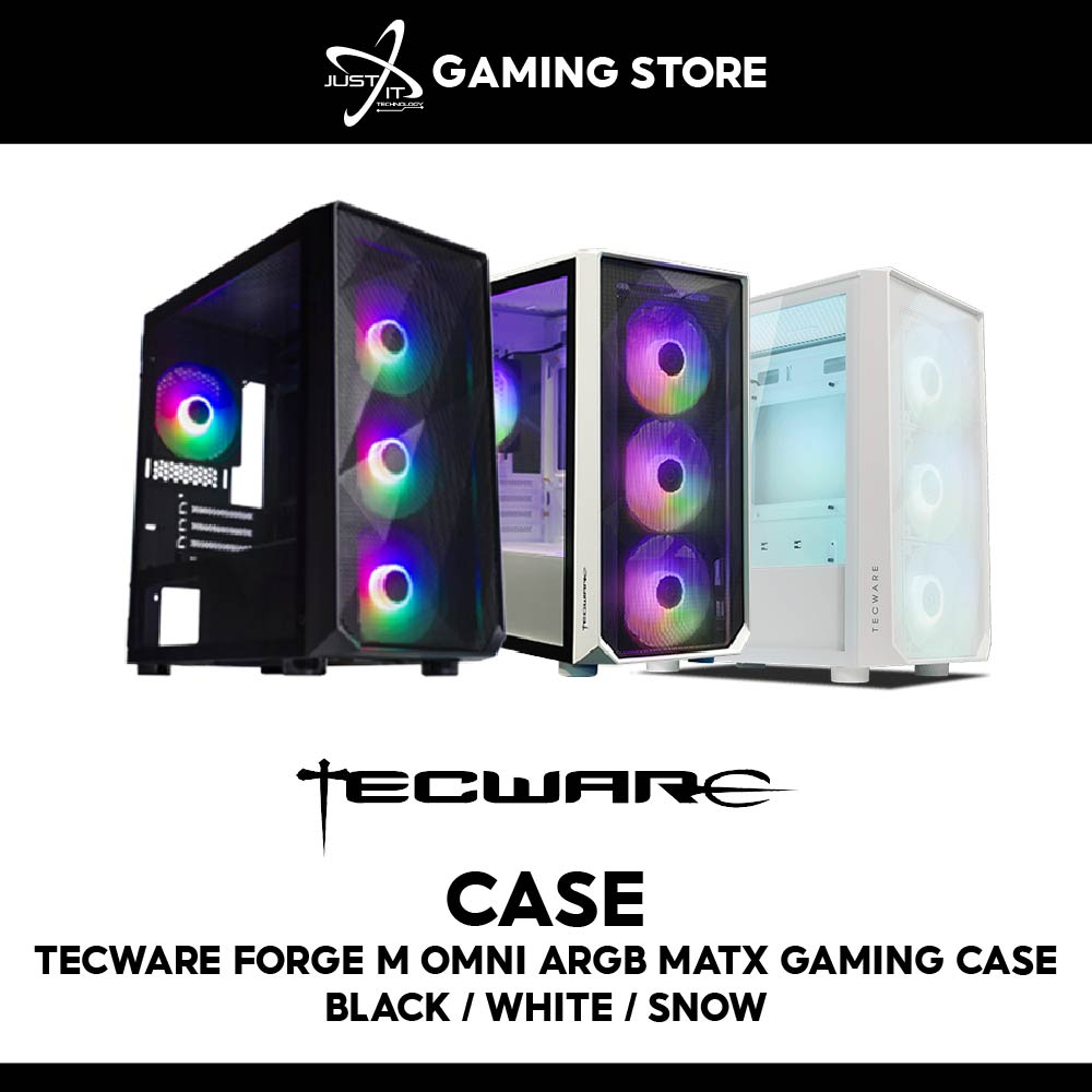 Tecware FORGE M OMNI ARGB MATX GAMING CASE ( BLACK / WHITE / SNOW WHITE ...