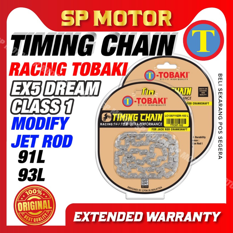 TOBAKI TIMING CHAIN 91L 93L EX5 / EX5 DREAM / EX5 CLASS 1 / WAVE100 ...