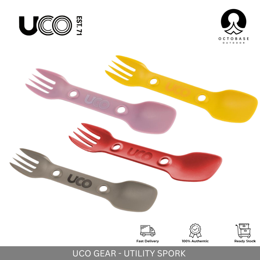 Uco GEAR - UTILITY SPIRK SPOON FORK 2 IN 1 ชุดสําหรับการตั้งแคมป์ ...