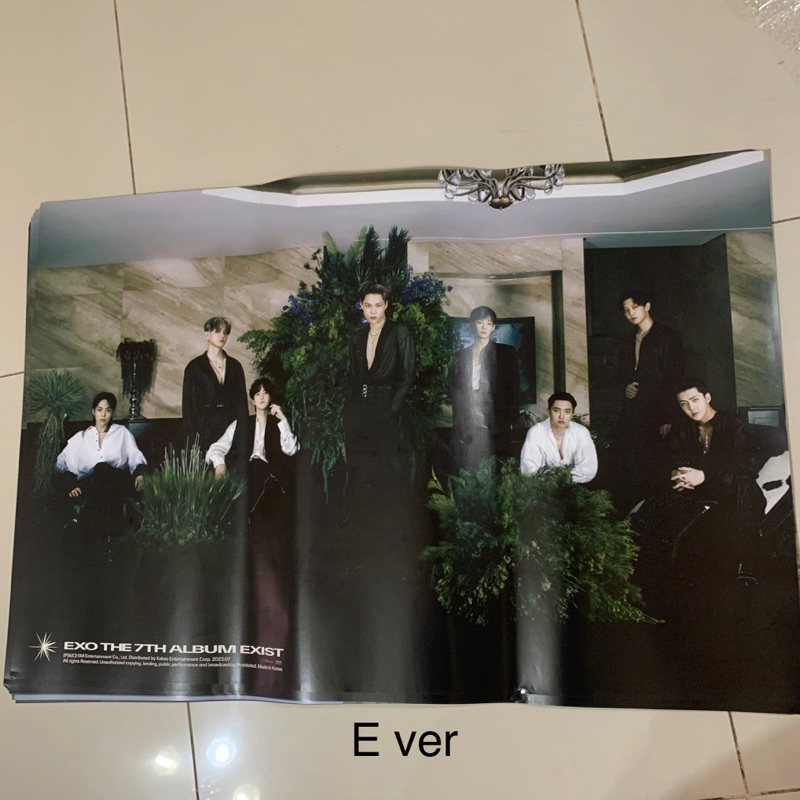 Exo - The 7th album [EXIST] โปสเตอร์อัลบั้มอย่างเป็นทางการ (พับได้ ...