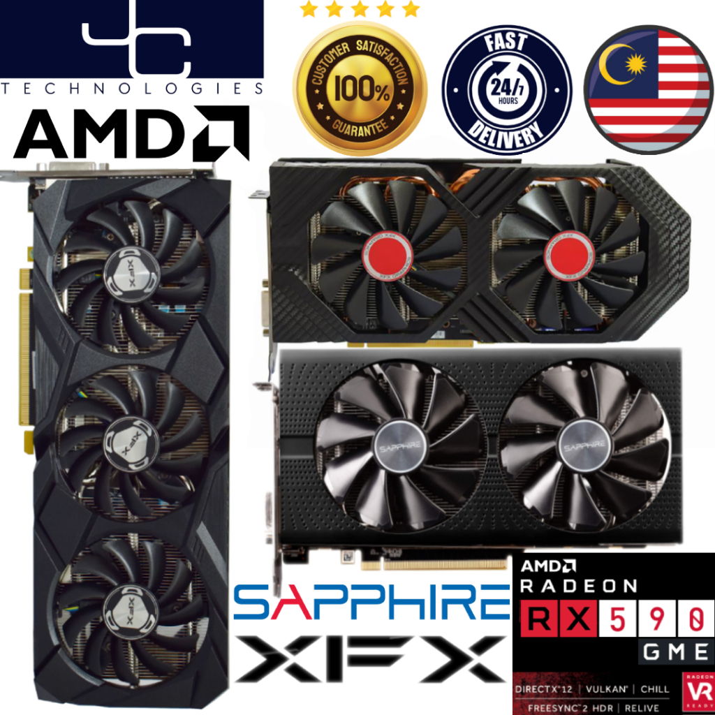 Amd RadeonTM RX 590 GME 8GB GDDR5 SAPPHIRE XFX Dual/Triple Fan Budget ...