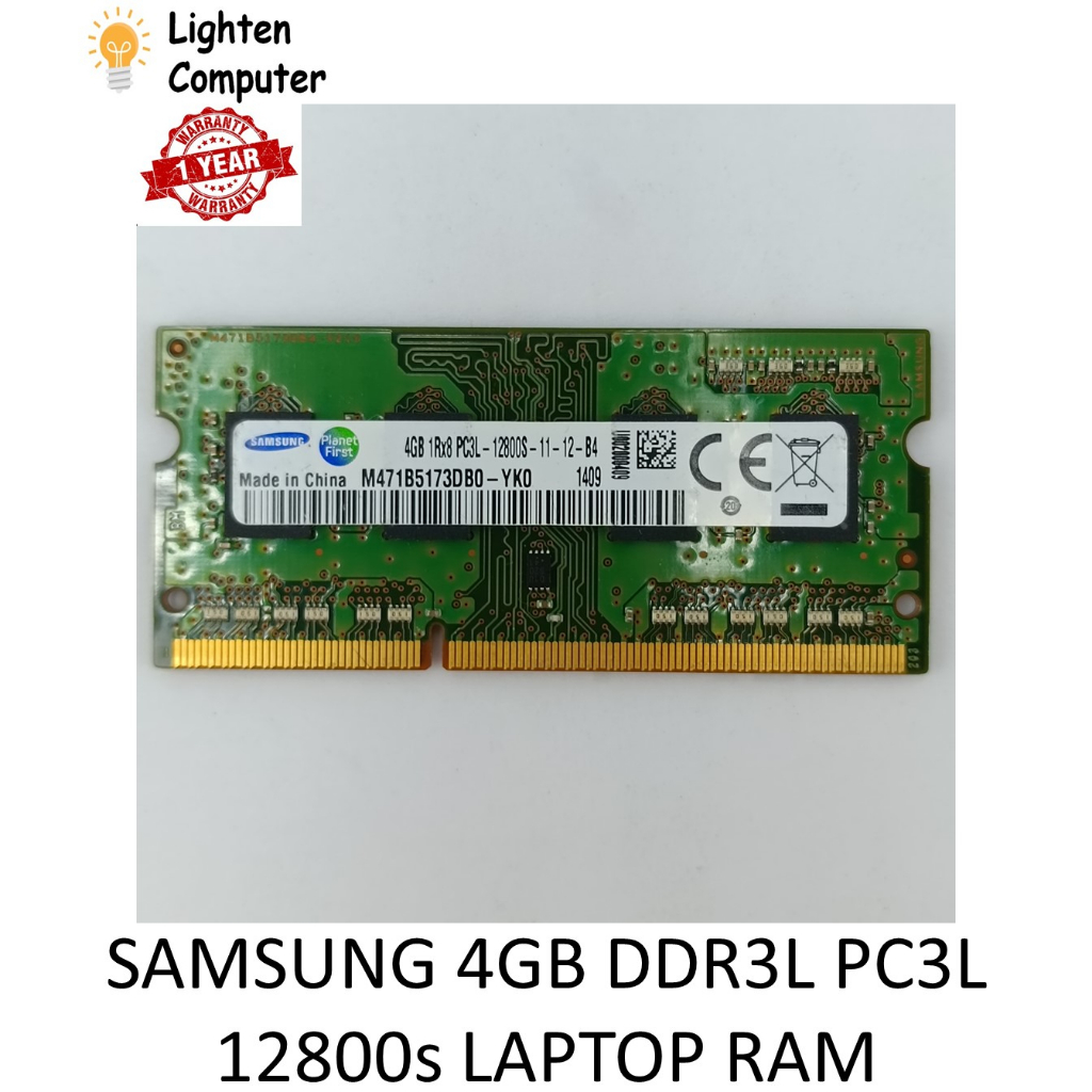 แรมแล็ปท็อป มือสอง สําหรับ SAMSUNG DDR3L 1600Mhz 4GB 1Rx8 8GB 2Rx8 PC3L 12800S | Shopee Thailand
