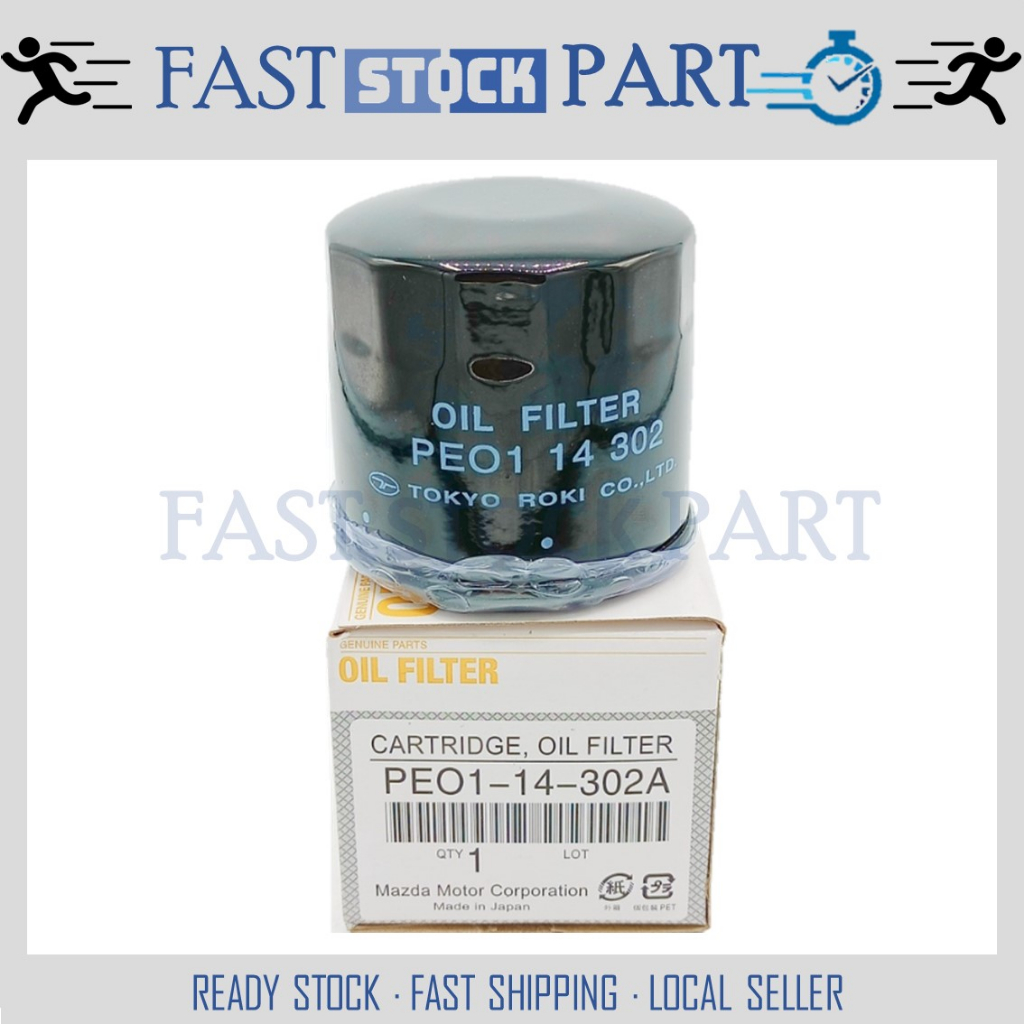 กรองน้ํามันเครื่อง 1PC -PE01-14-302A B6Y1-14-302A MAZDA 2/3/5/6/MAZDA ...