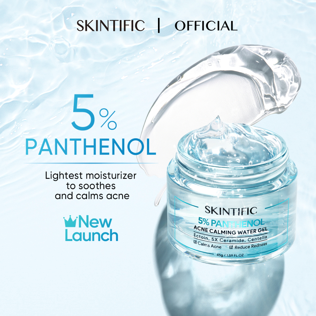 Skintific 5% Panthenol Acne Calming Water Gel 45g แพนทีนอล มอยส์เจอร์ไร ...