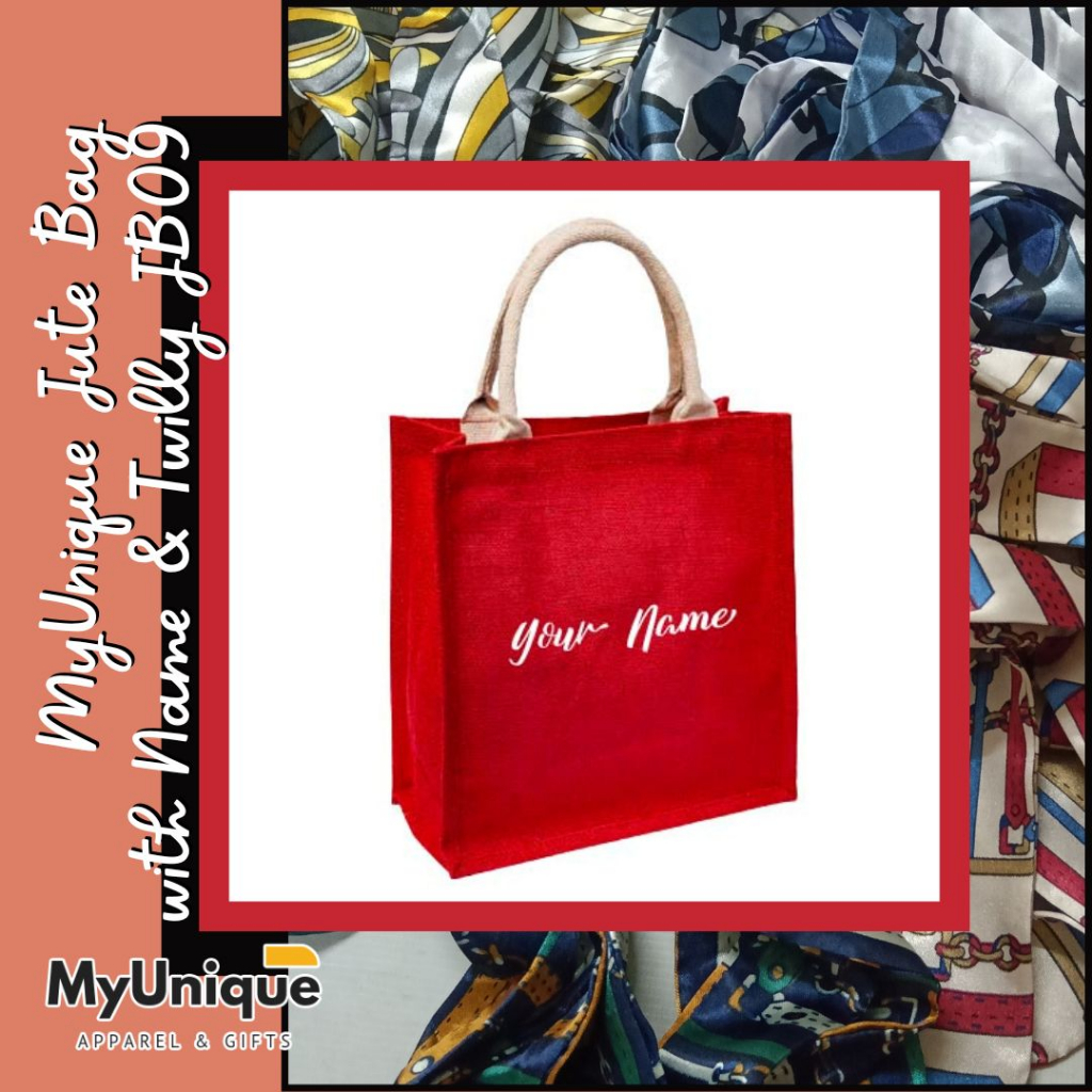 Myunique กระเป๋าปอ พร้อมชื่อ & Twilly JB09 (สีแดง) | Shopee Thailand