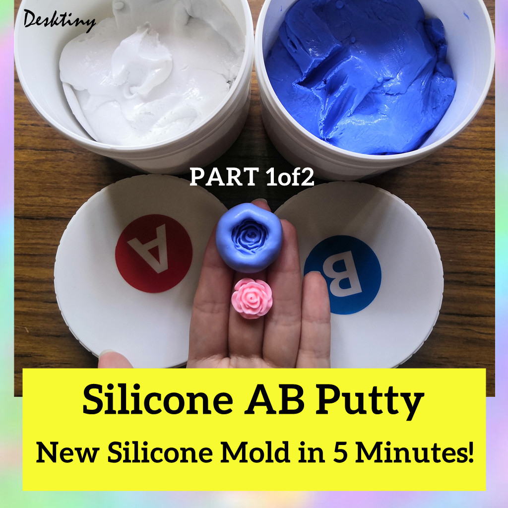 ซิลิโคน AB Putty แม่พิมพ์ง่ายโดย Desktiny เรซิ่น Art Clay Art ฯลฯ ...
