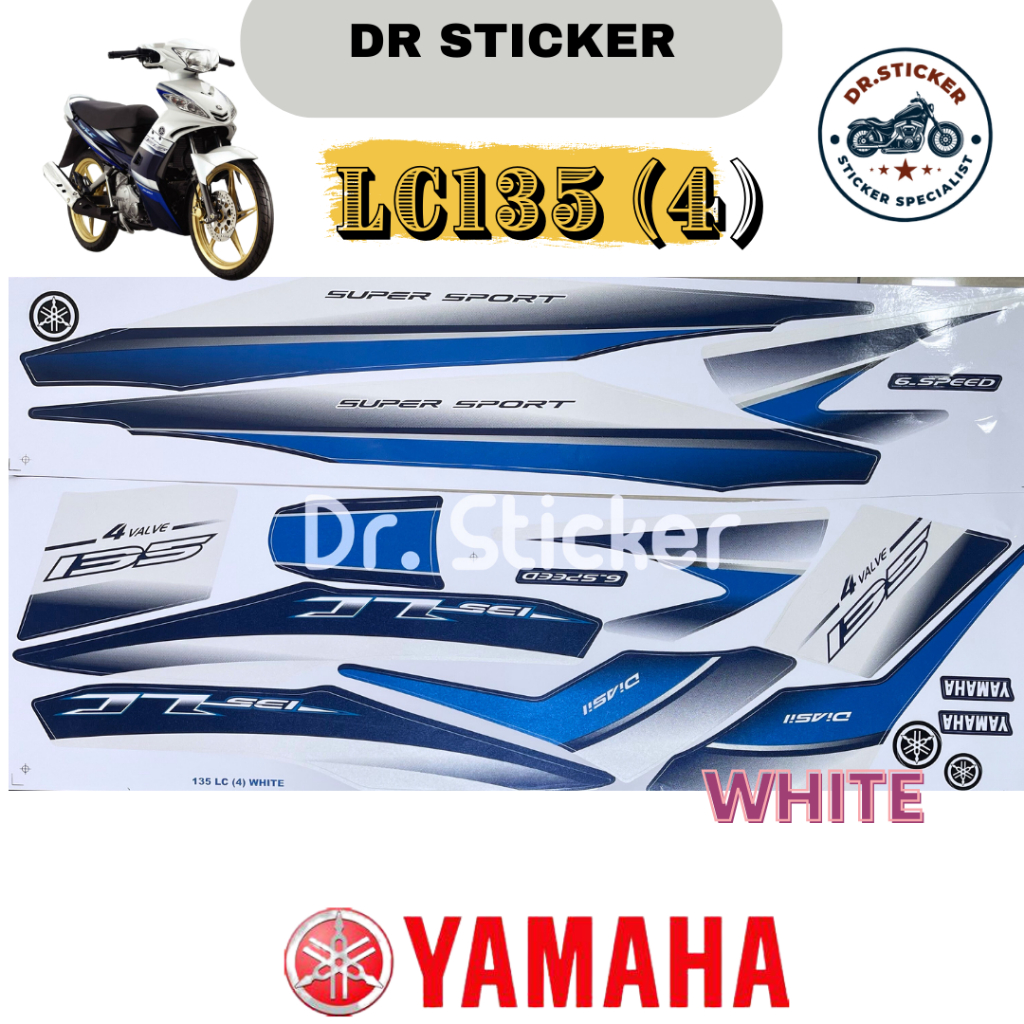 Yamaha LC135 V1 สติกเกอร์ลายทาง LC 135 LCV1 GREEN BLACK DRMK YNM9 BLACK ...