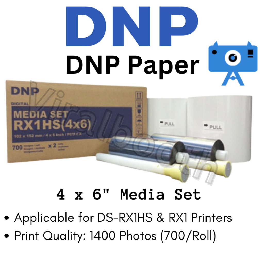 กระดาษ DNP 4x6 RX1HS Premium Photo Print Media Set (1 ม้วน / 2 ม้วน พร้อมกล่อง) | Shopee Thailand