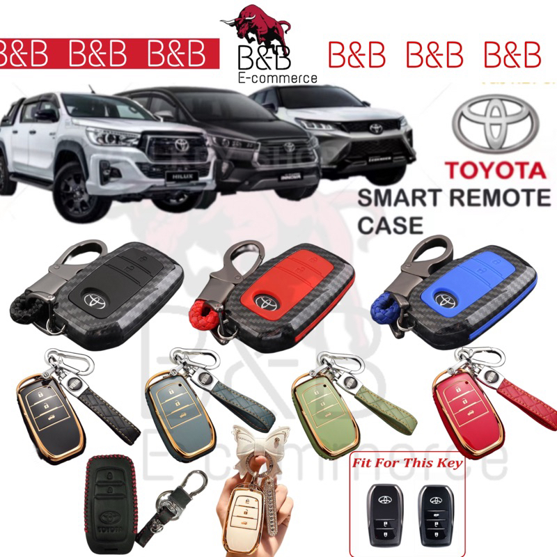 Toyota Hilux Rogue & Revo / Innova / Fortuner Keyless Remote Carbon Fibre Hard Case + ซิลิโคน ...