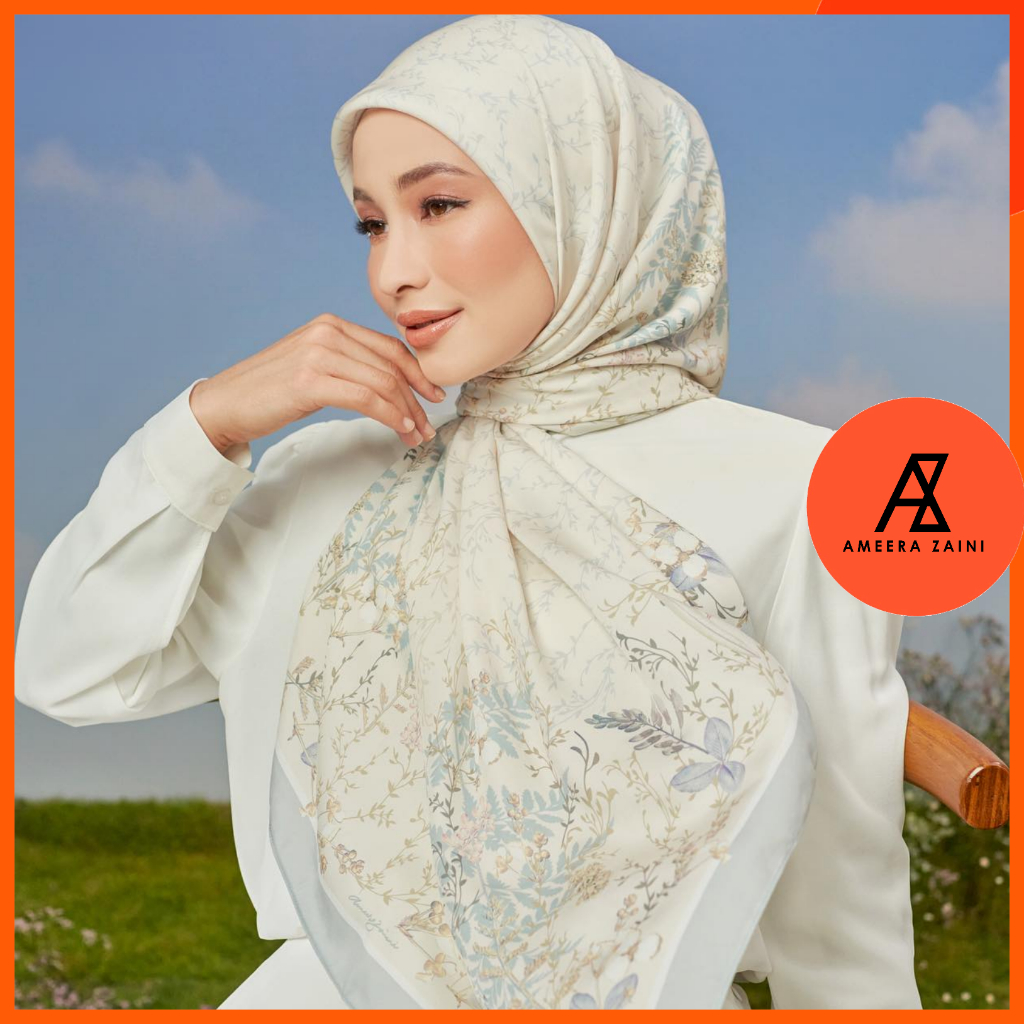 Ameera Zaini SATIN COLLECTION (สี่เหลี่ยมพิมพ์ลาย) โดย Ameera Zaini ...