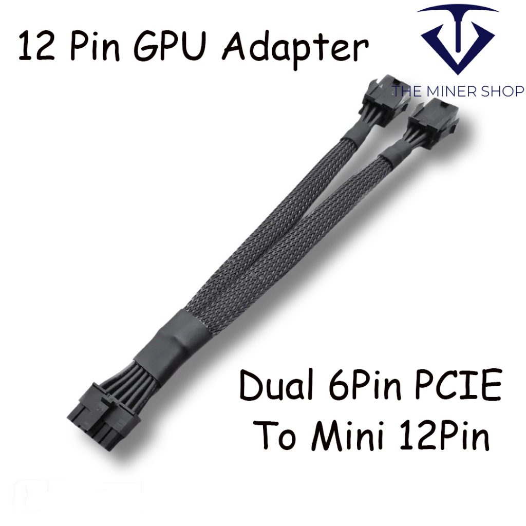 Dual PCIE 6Pin หญิง Mini 12Pin ชาย GPU อะแดปเตอร์สายไฟสําหรับ NVIDIA ...