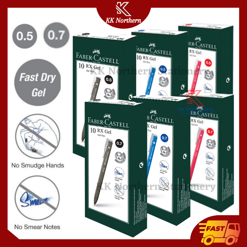 Faber-Castell RX ปากกาเจล 10 ชิ้น/กล่อง 0.38 มม. / 0.5 มม. / 0.7 มม. ...