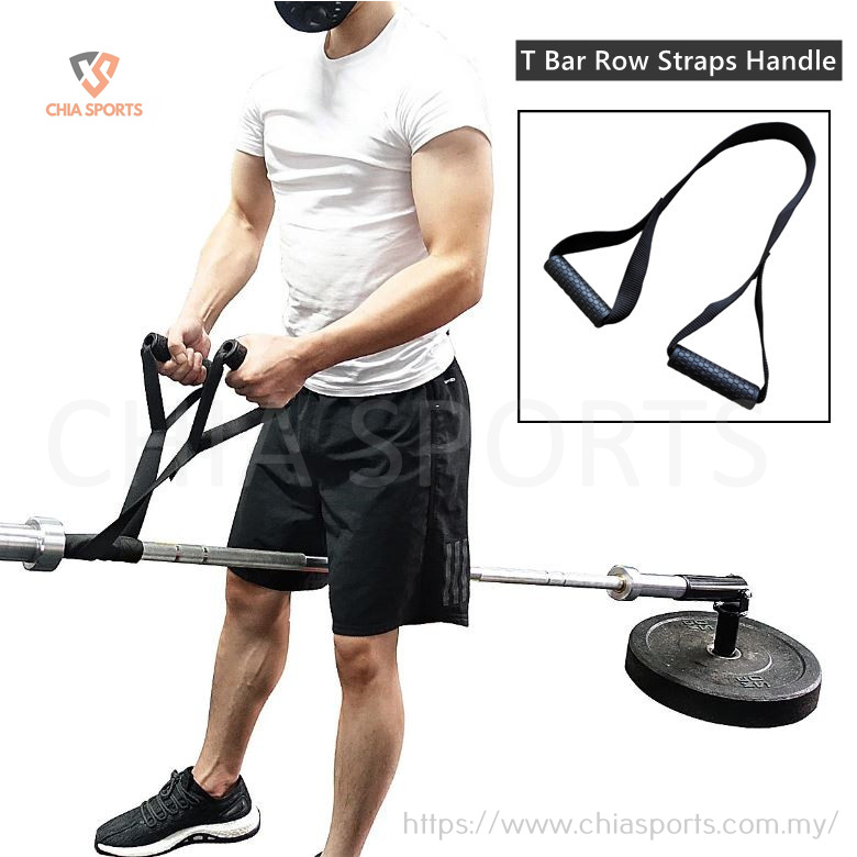 T Bar Row Straps มือจับแบบพกพา H / D Barbell Landmine Handles Core ...