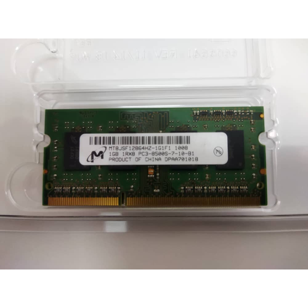Micron แรมแล็ปท็อป 1GB DDR3 PC8500(1066) | Shopee Thailand