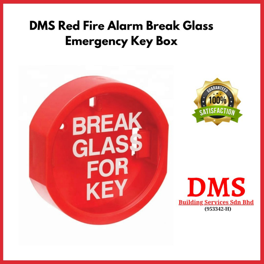 Dms RED FIRE ALARM BREAK GLASS EMERGENCY KEY BOX/ ล็อคนิรภัย | Shopee ...