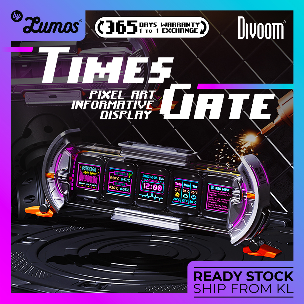 Divoom TIMES นาฬิกาดิสเพลย์แสดงผล แบบไดนามิก สําหรับเล่นเกม | Shopee ...