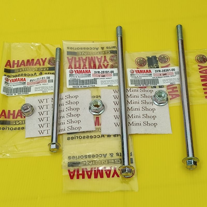 YAMAHA Y110 OLD SS1 FRONT REAR WHEEL SWING ARM SHAFT 3 IN 1 THAI YAMAHA ...