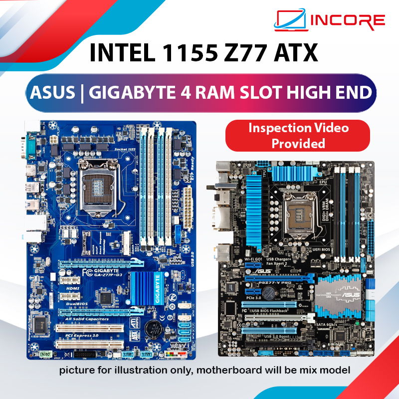 Gigabyte Z77P-D3 / Z77-HD3 / Z77-D3H / Z77-DS3H / Asus P8Z77-V LX ซ ็ ...