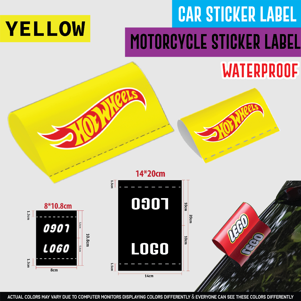 Lego Hotwheels Washing Sticker Label รถ Trunk Door Label รถตกแต่งภายนอก ...