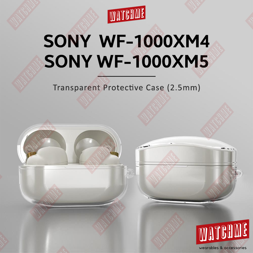 เคส Sony WF-1000XM5, WF-1000XM4, ปลอกใสใสใส 2.5 มม. (ปกป้องคลุมทั้งหมดสําหรับ WF1000XM4 XM4 ...