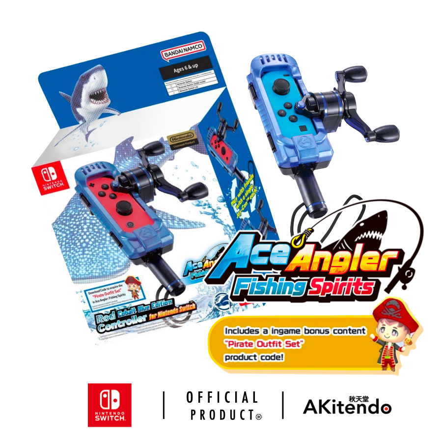 Nintendo Switch Ace Angler (Tsuri Spirit) อุปกรณ์ควบคุมคันเบ็ดตกปลา ...