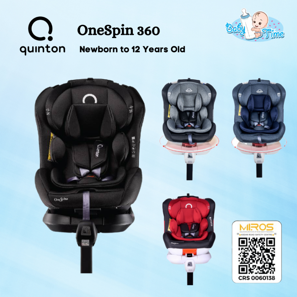 Quinton OneSpin+ 360 Safety Baby Car Seat (ทารกแรกเกิดถึง 36กก.) พร้อม ...