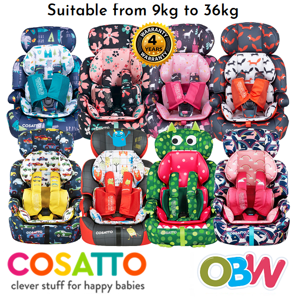 Cosatto Zoomi Booster Car Seat คาร์ซีทเด็ก เด็ก (กลุ่ม 1,2,3) | Shopee ...