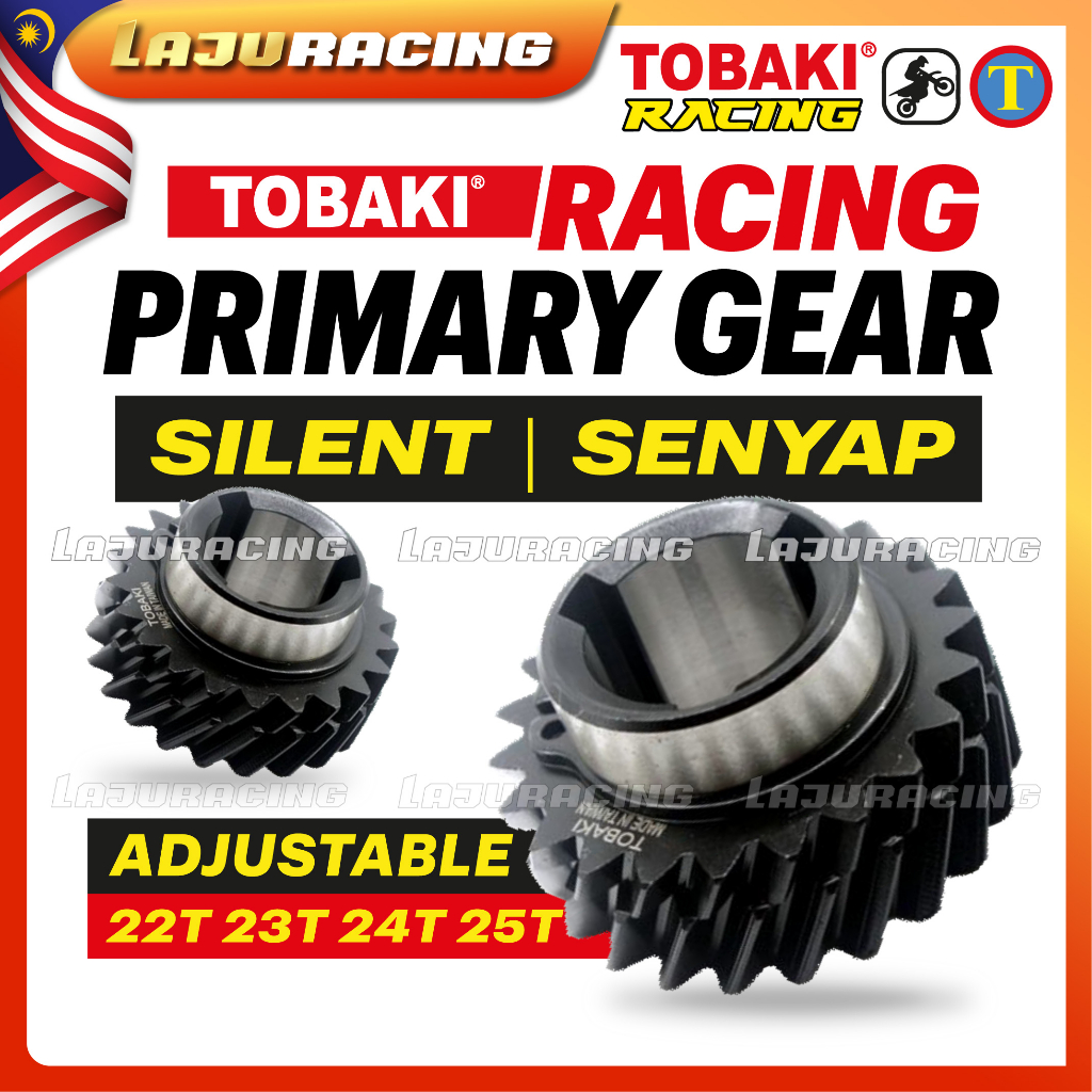 Tobaki RACING SILENT เกียร์หลักแบบปรับได้ Y15ZR LC135 5S 4S FZ150 22T 23T 24T 25T Y15 LC FZ ...