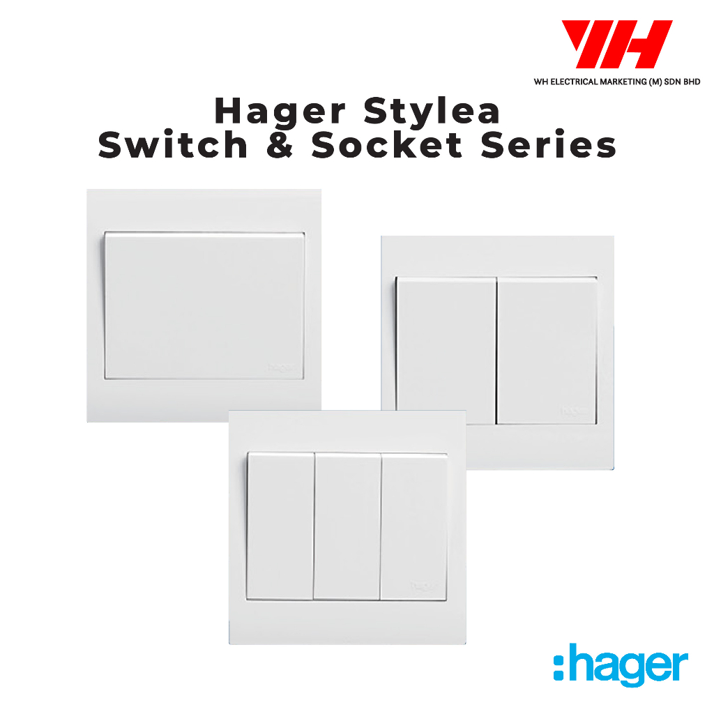 Hager Stylea สวิตช์และซ็อกเก็ต Suis Rumah | Shopee Thailand