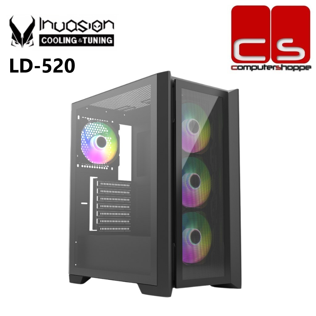 เคส Invasion LD-520 ATX Mid-Tower พร้อมพัดลม ARGB | Shopee Thailand