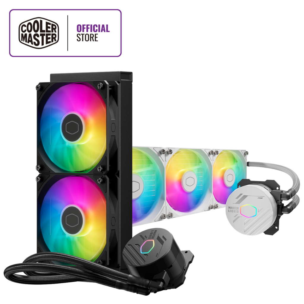 Cooler Master MasterLiquid 240L Core & 360L Core ARGB CPU Liquid Cooler ...