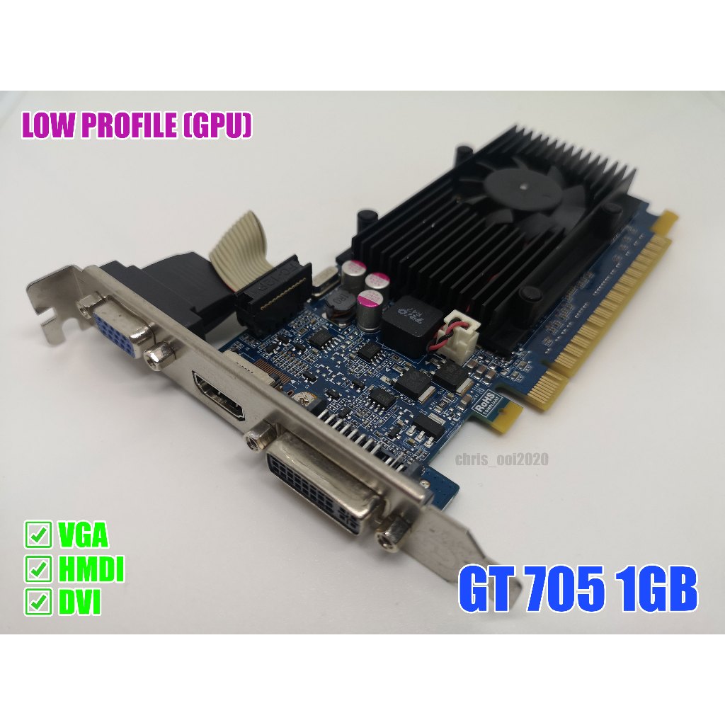 [มือสอง] Nvidia GeForce GeForce GT 705 1GB DDR3 [ GPU โปรไฟล์ต่ํา] / AMD Radeon R5 235 1GB GPU ...
