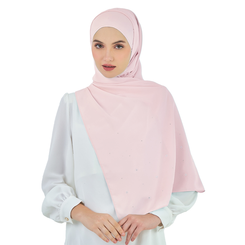 ผ้าคลุมไหล่ผ้าซาตินด้าน naelofar Lady Maya | Shopee Thailand