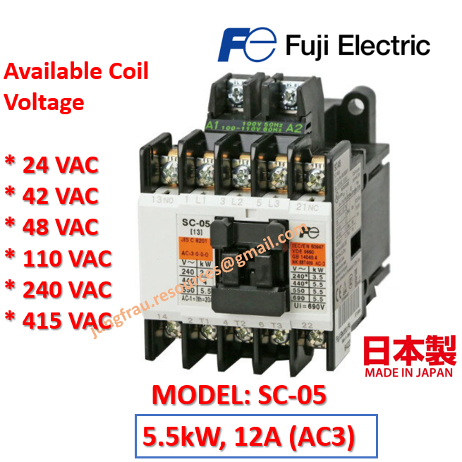 Fuji ELECTRIC SC-05 CONTACTOR (AC) | Shopee Thailand