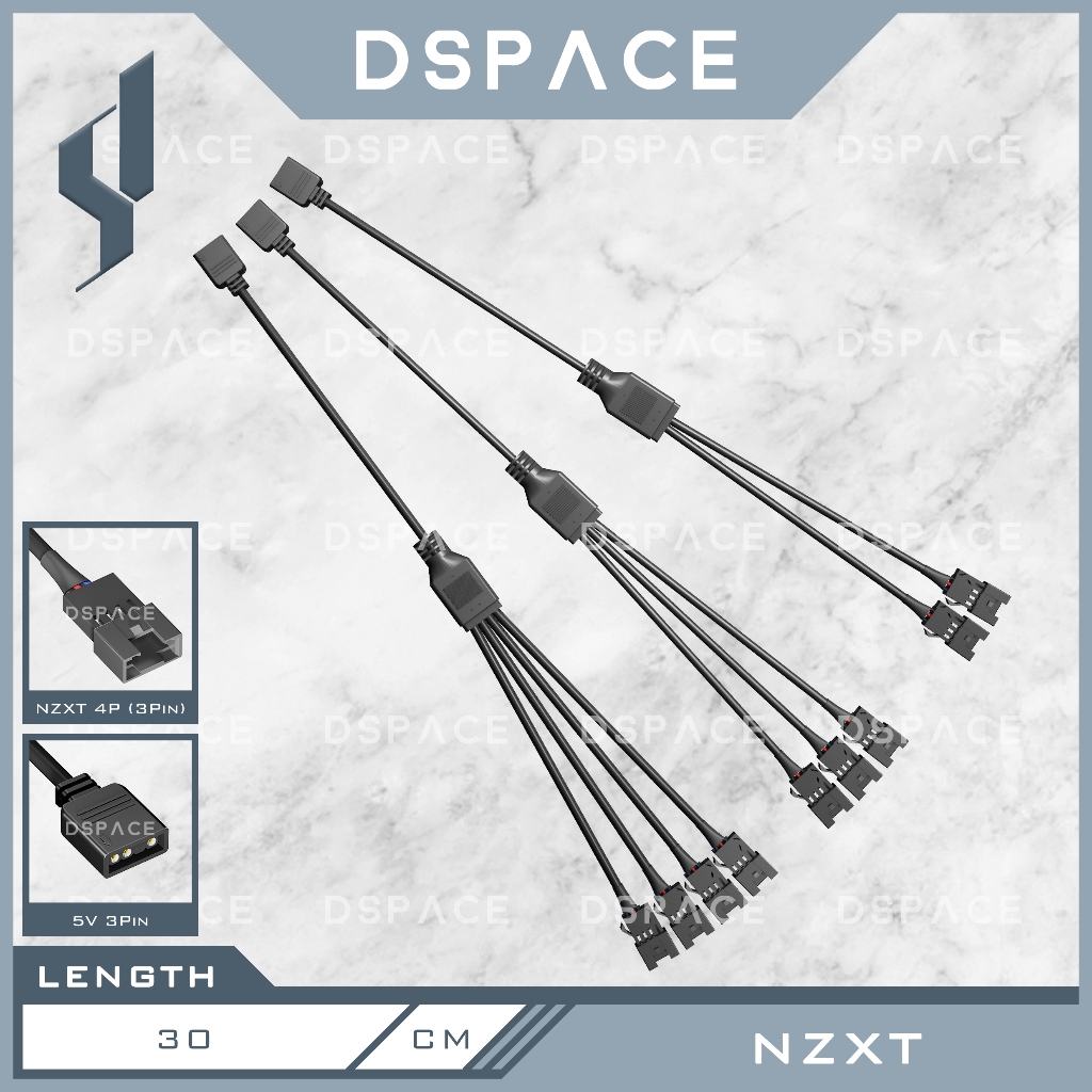 5v ARGB 3p ถึง NZXT 4pin พัดลม RGB สาย Splitter สําหรับ NZXT ARER RGB F ...