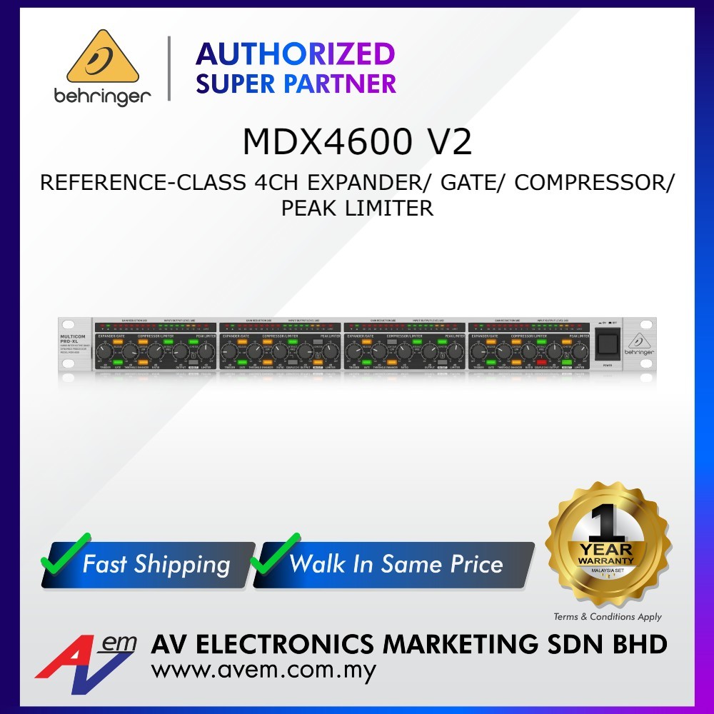 Behringer MULTICOM PRO-XL MDX4600 V2 Reference-Class 4-Channel Expander ...